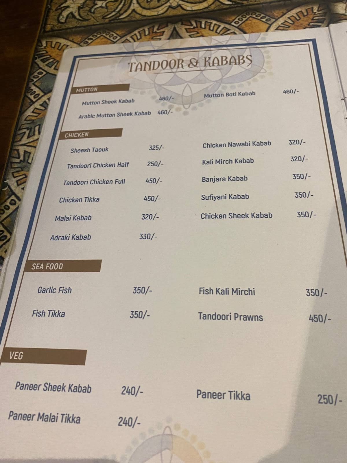 Menu at MANDI @ 36 Arabian kitchen, Hyderabad, 1st Floor