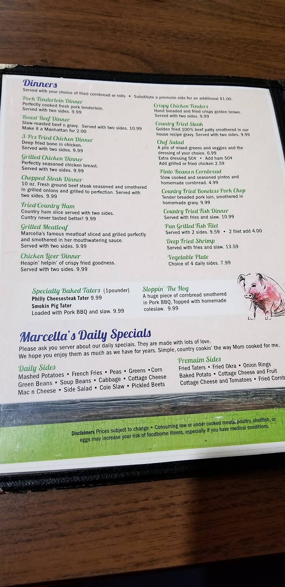 Menu at Marcella's Farm to Fork restaurant, Mount Vernon, 216 Cedar ...