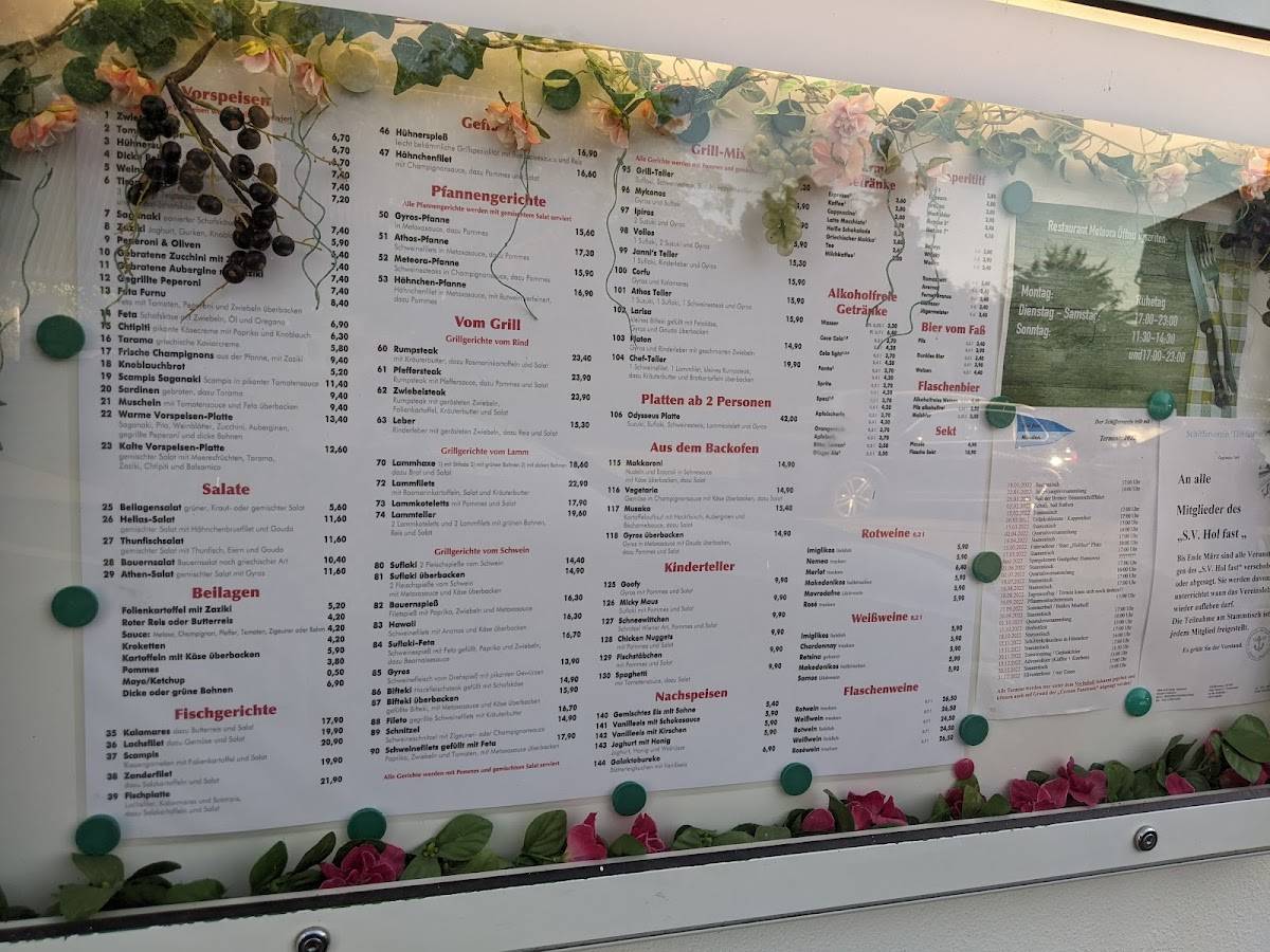Speisekarte von Restaurant Meteora, Minden