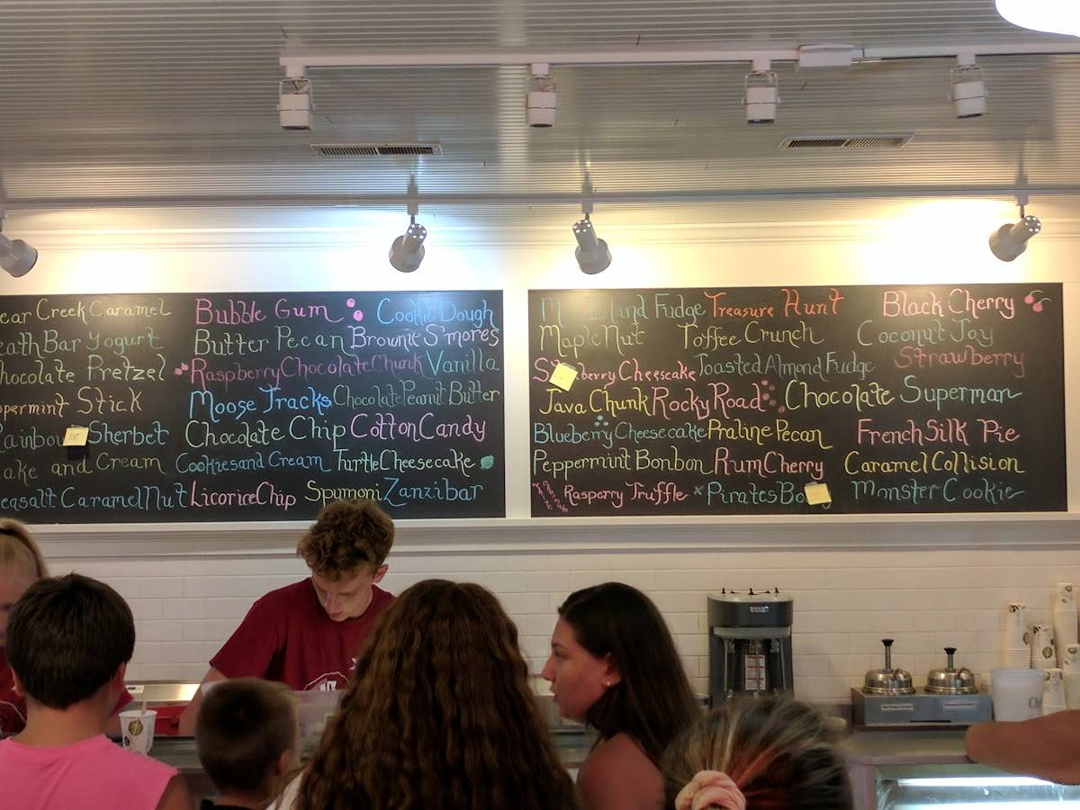 Menu at Nelson's Ice Cream restaurant, Stillwater