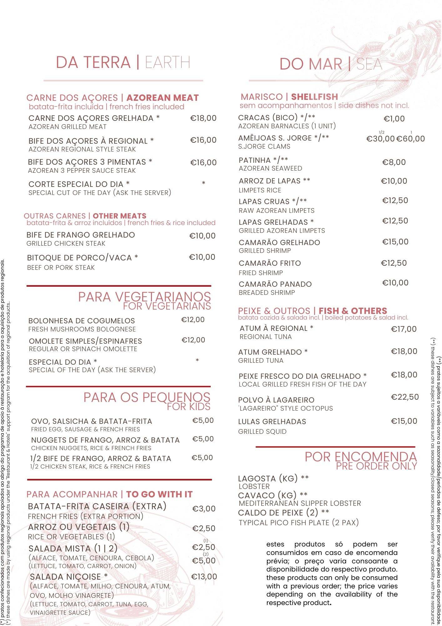 Menu em Tasca O Petisca restaurante, Madalena