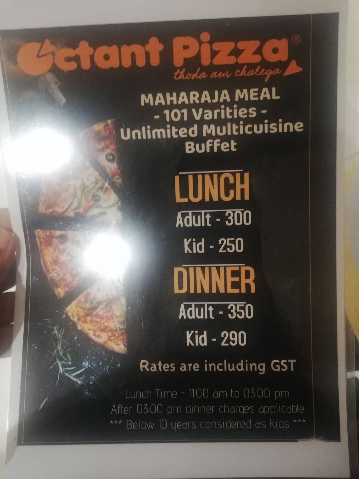 Menu at Octant Pizza, CG Road - Ahmedabad, Ahmedabad