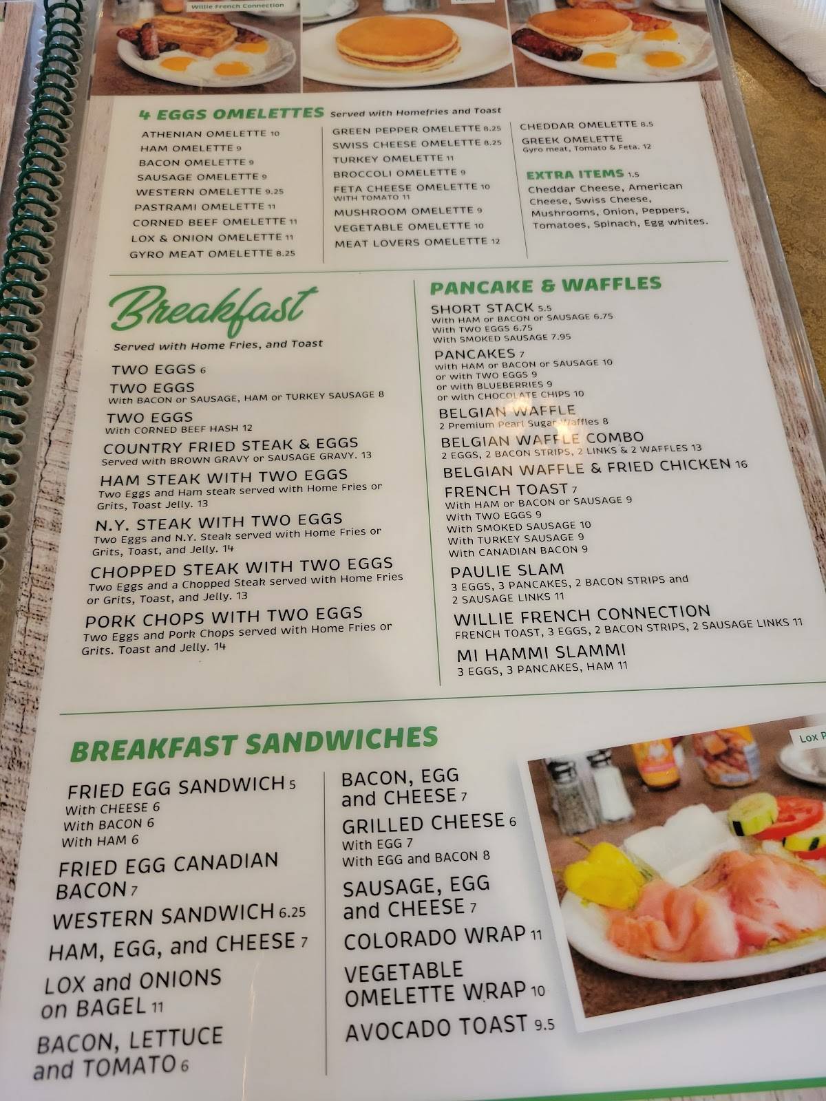 Menu at Peter Pan Diner restaurant, Oakland Park