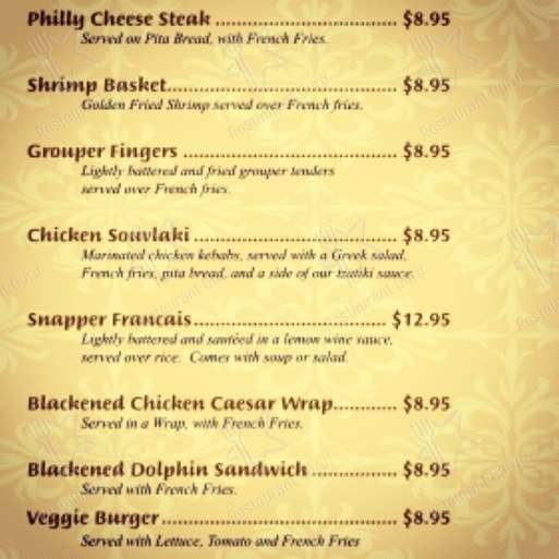 Menu at Peter Pan Diner restaurant, Oakland Park