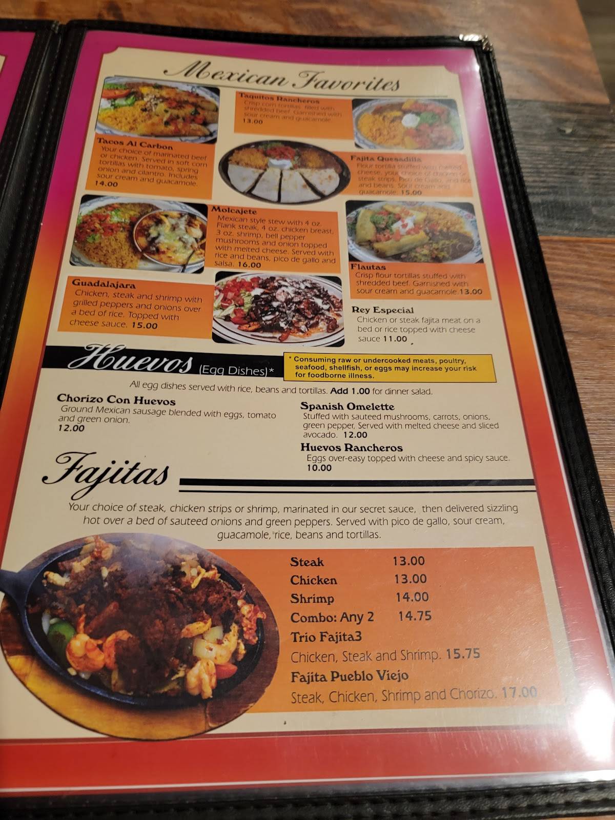 Menu at Plaza Mexico Mason City restaurant, Mason City