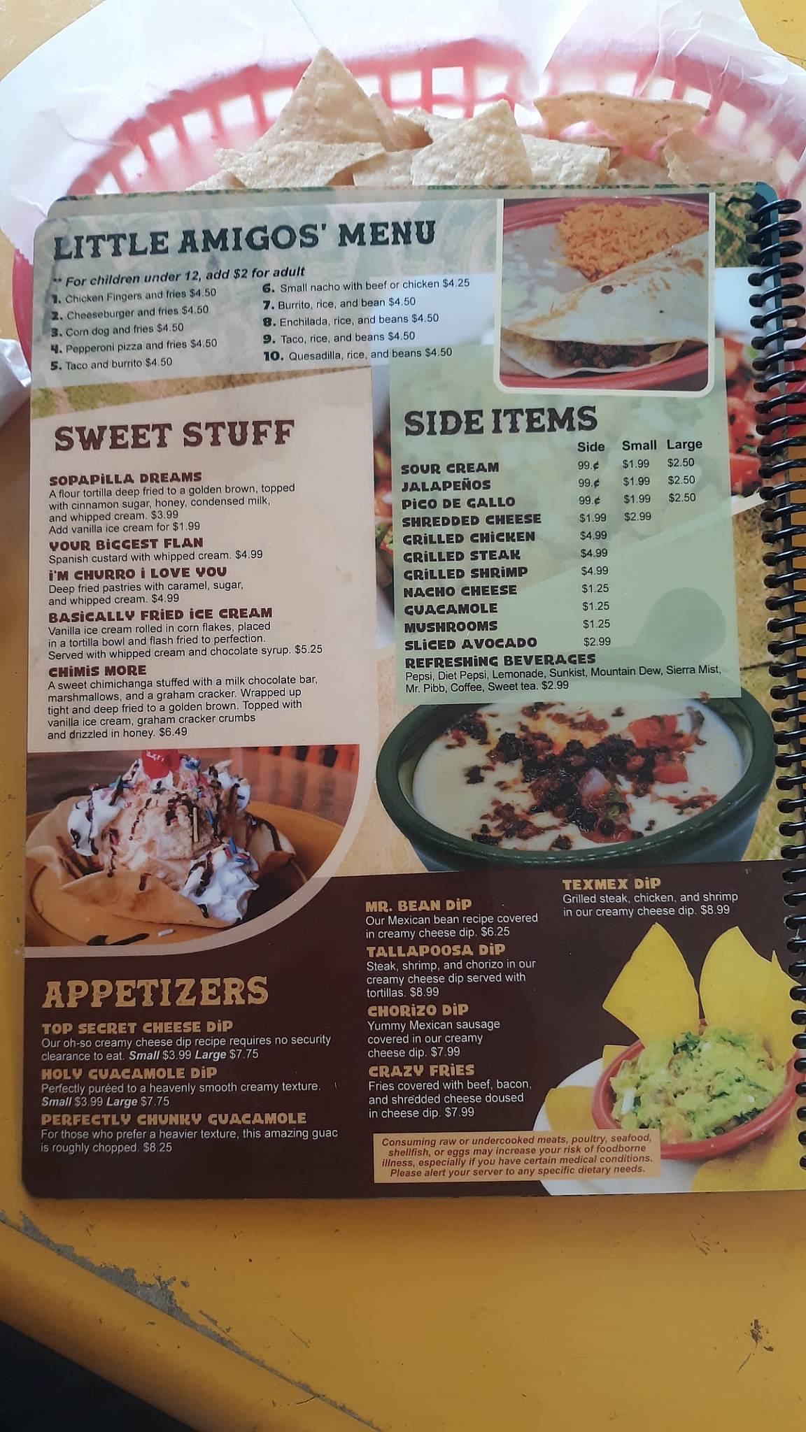 Menu at Ramirez La Familia Mexican Restaurant, Tallapoosa
