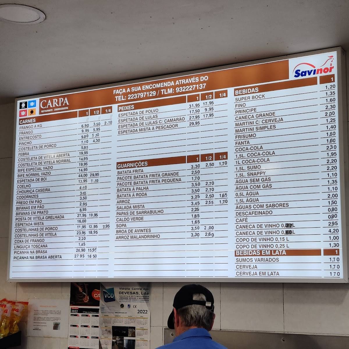 Menu em Restaurante & Take Away Carpa, Vila Nova de Gaia