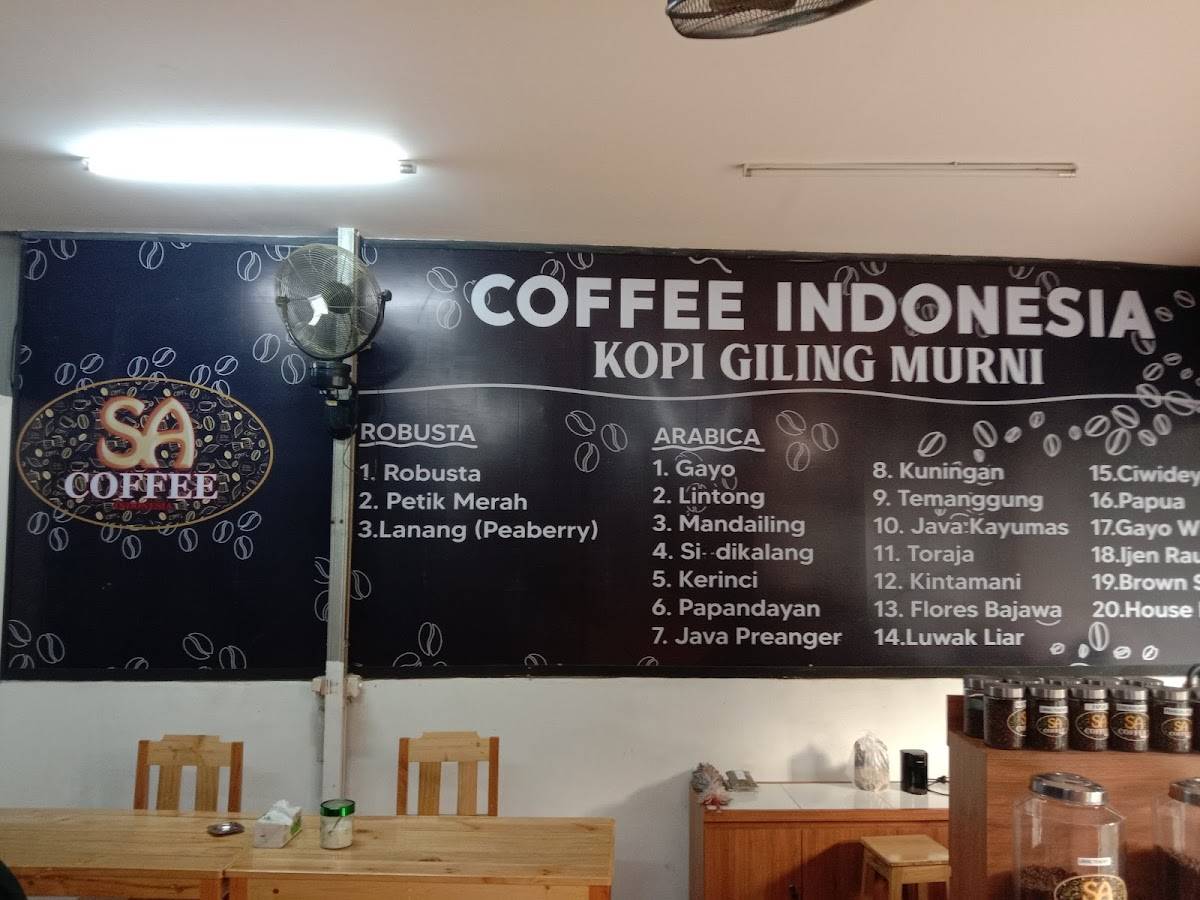 Menu at SA COFFEE INDONESIA, Depok