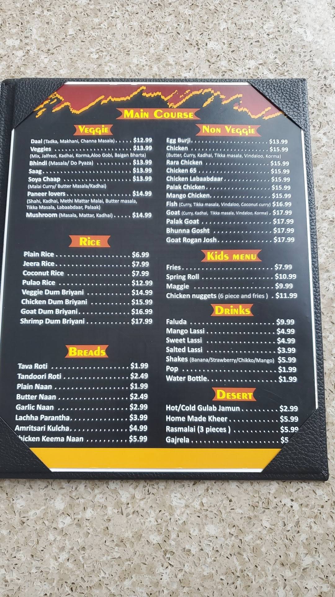 Menu at Samosa House Indian Cuisine - Fine Dining, Sweets, Catering ...