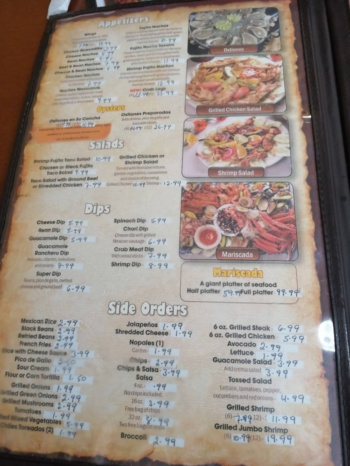 Menu at San Luis Mexican Restaurant, High Point