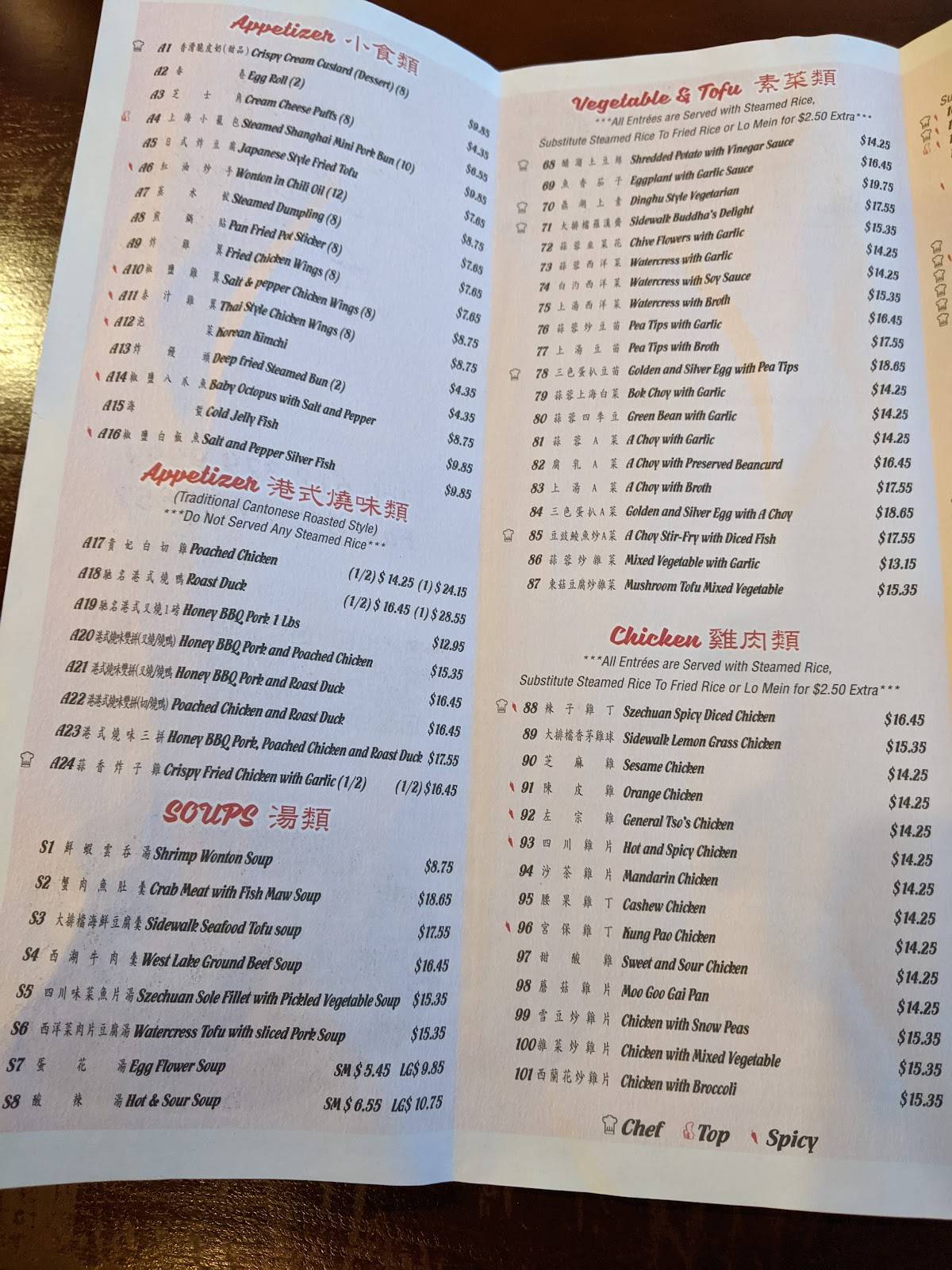 Menu at Sidewalk Kitchen restaurant, Minneapolis