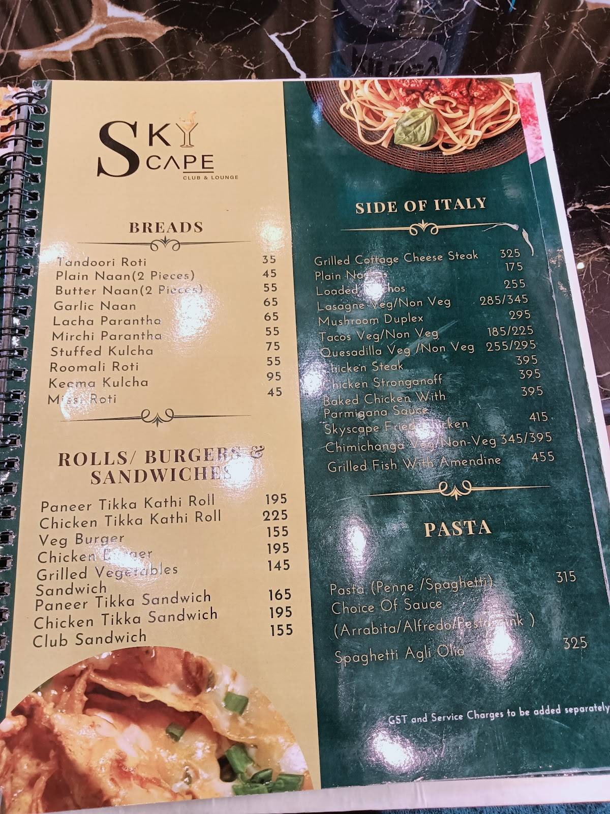 Menu at Skyscape Bar & Lounge, Ranchi