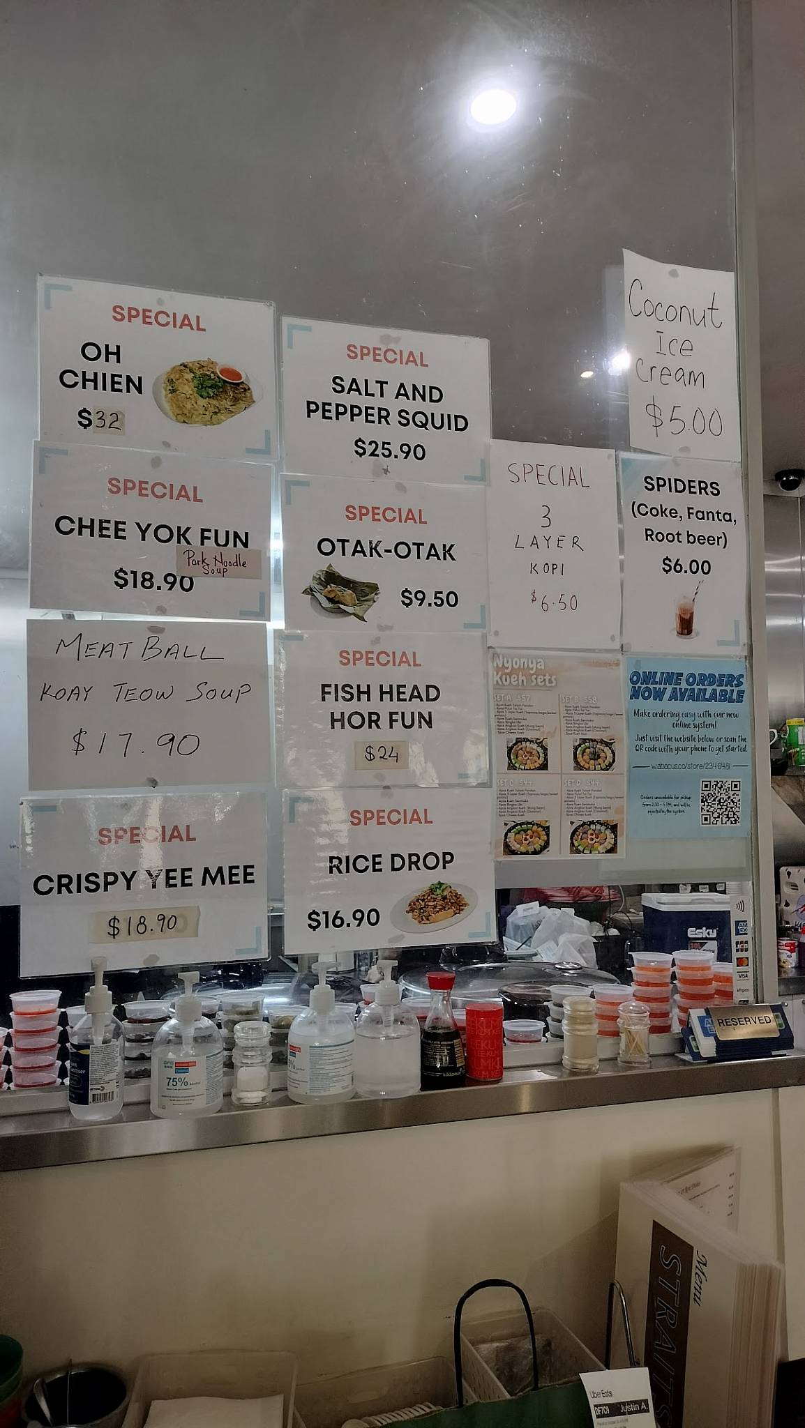Menu at Straits Cafe Malaysian Restaurant, Wantirna South