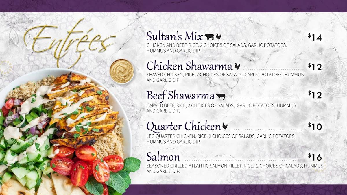Carta del restaurante Sultan's Mediterranean Grill - The Eatery (Royal ...