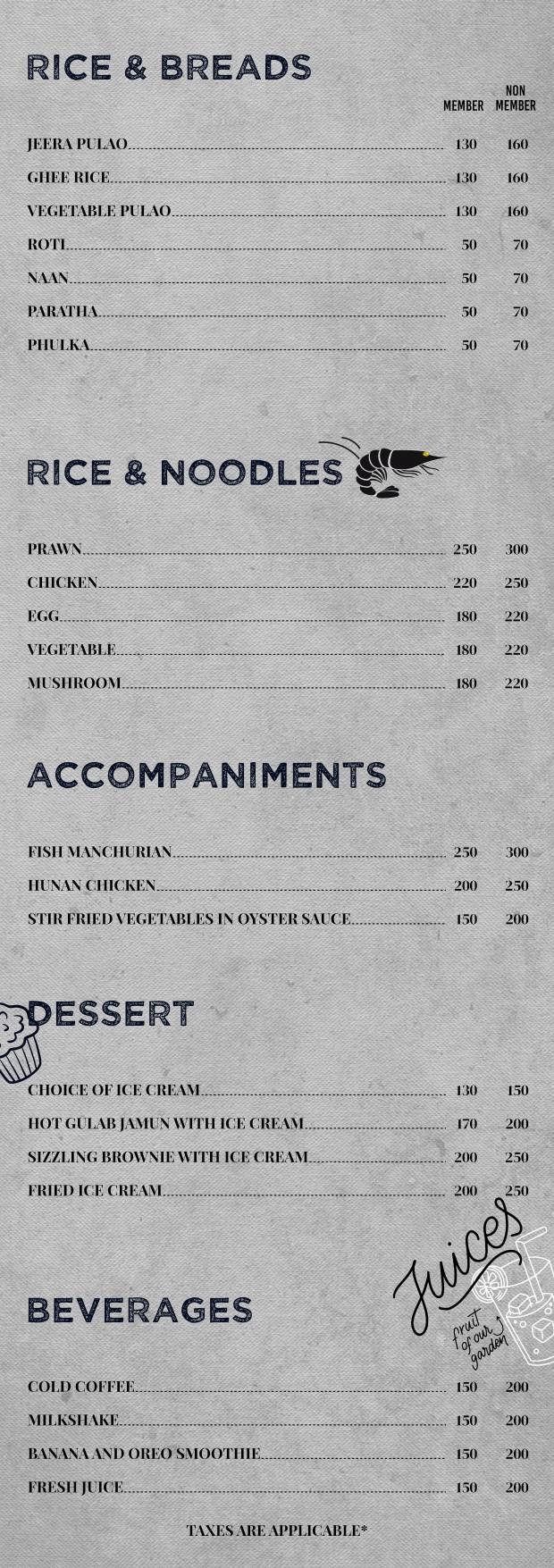 Menu at TN27 Restobar, Salem