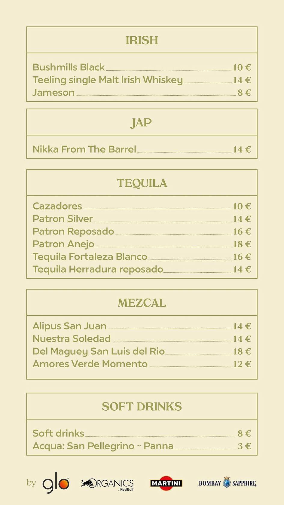 Menu da Terrazza Mirador Rome ristorante, Roma