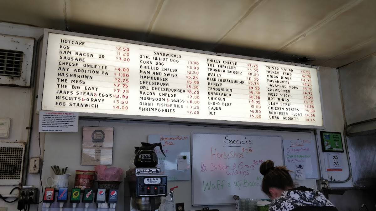 Menu at The Fort Diner restaurant, Fort Madison