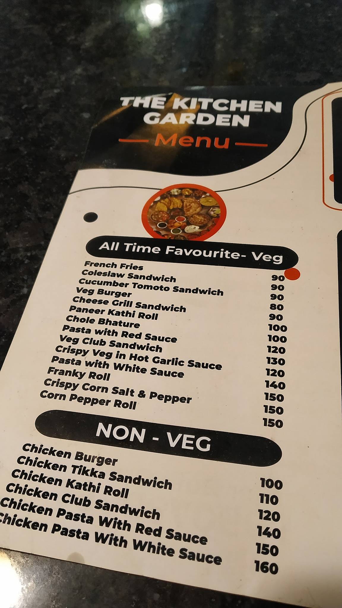 Menu at The Kitchen Garden, Noida