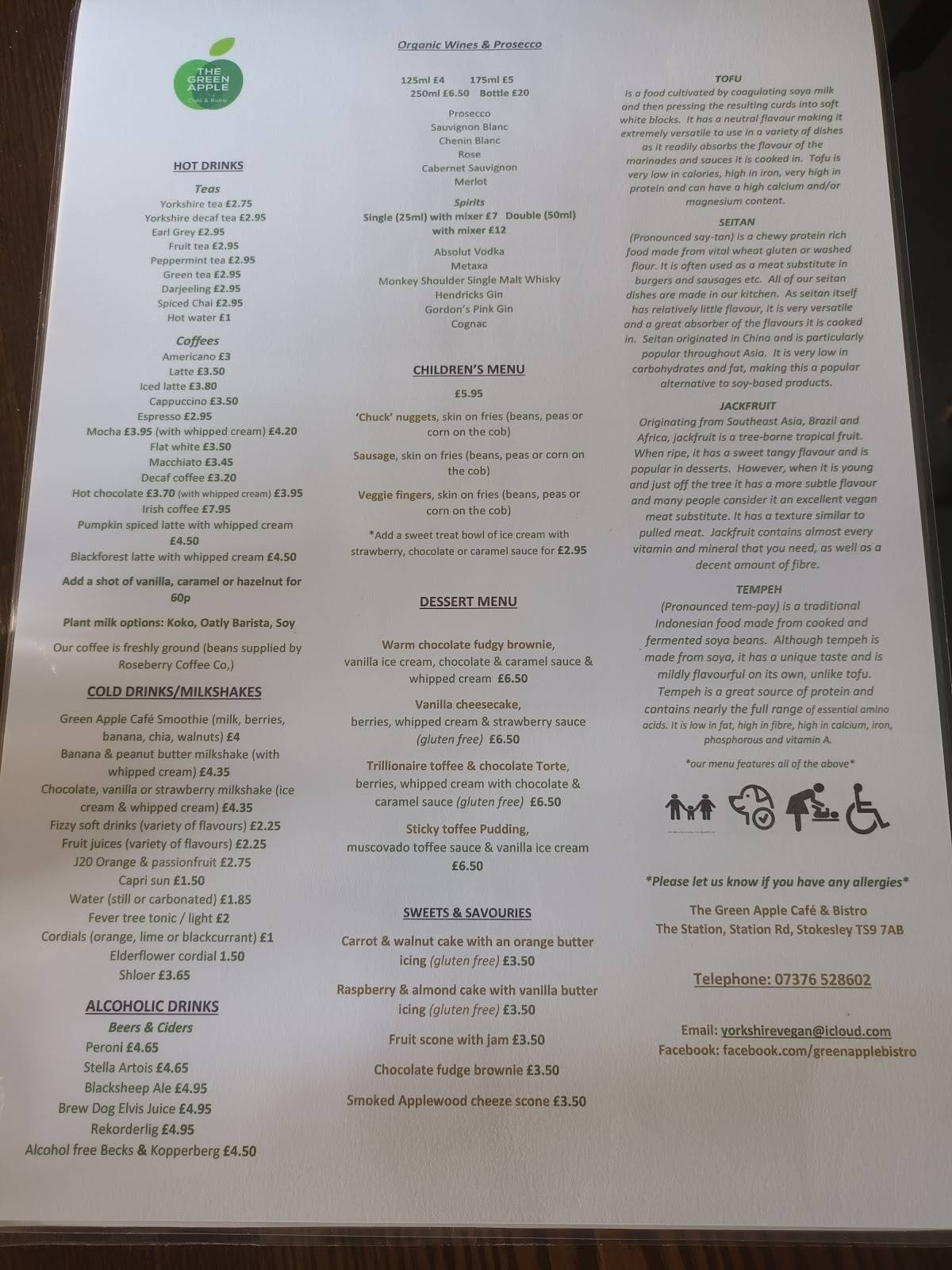 Menu at The Station Coffee + Kitchen restaurant, Stokesley