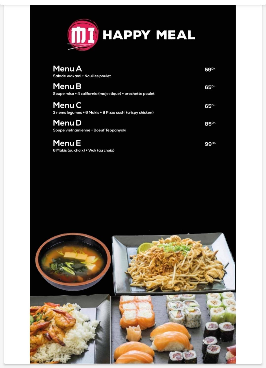 Speisekarte von The milkman sushi house restaurant, Rabat