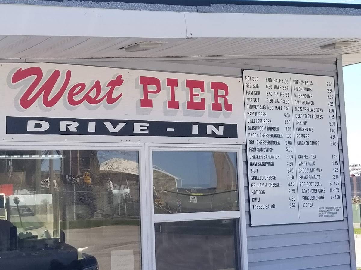 Menu at West Pier Drive-In restaurant, Sault Ste. Marie