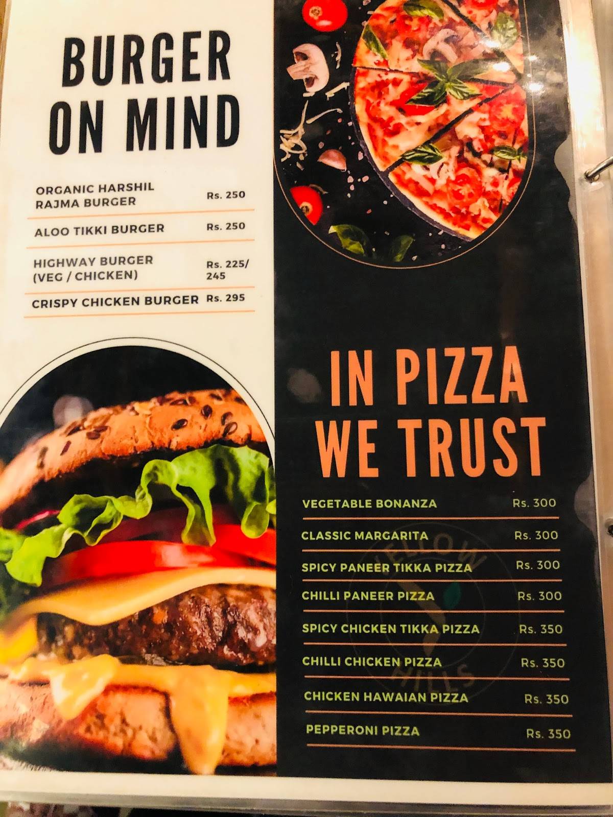 Menu at Yellow Hills cafe And Restaurant, Dehradun