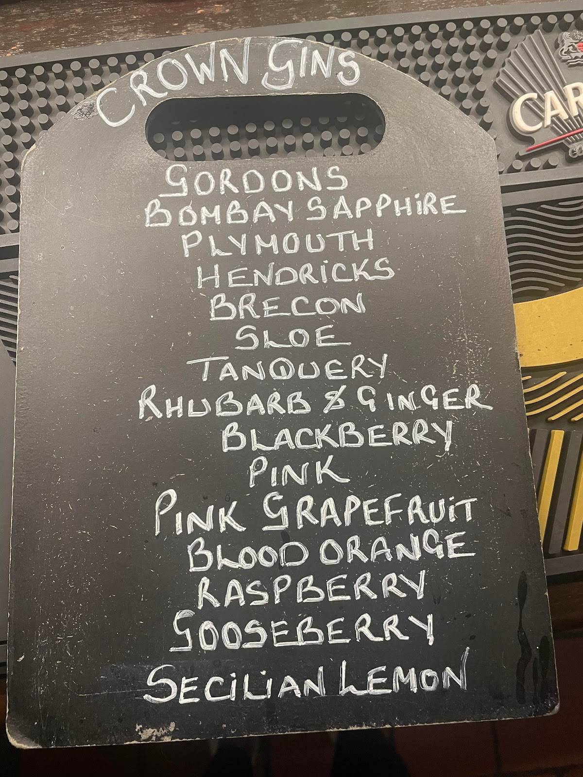 Menu at The Crown Inn pub & bar, Rhayader