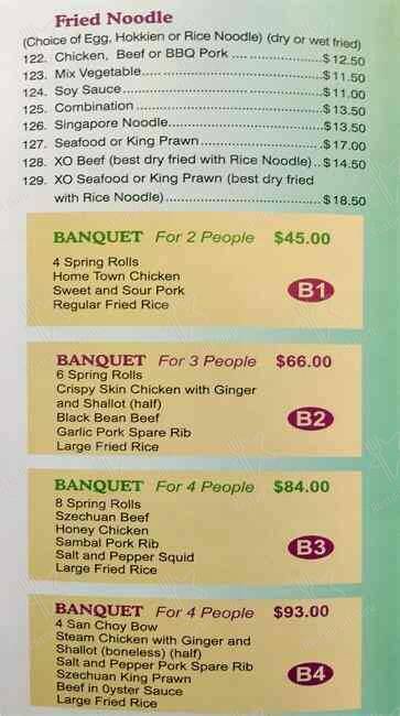 Menu at Rice Kitchen restaurant, Hunters Hill