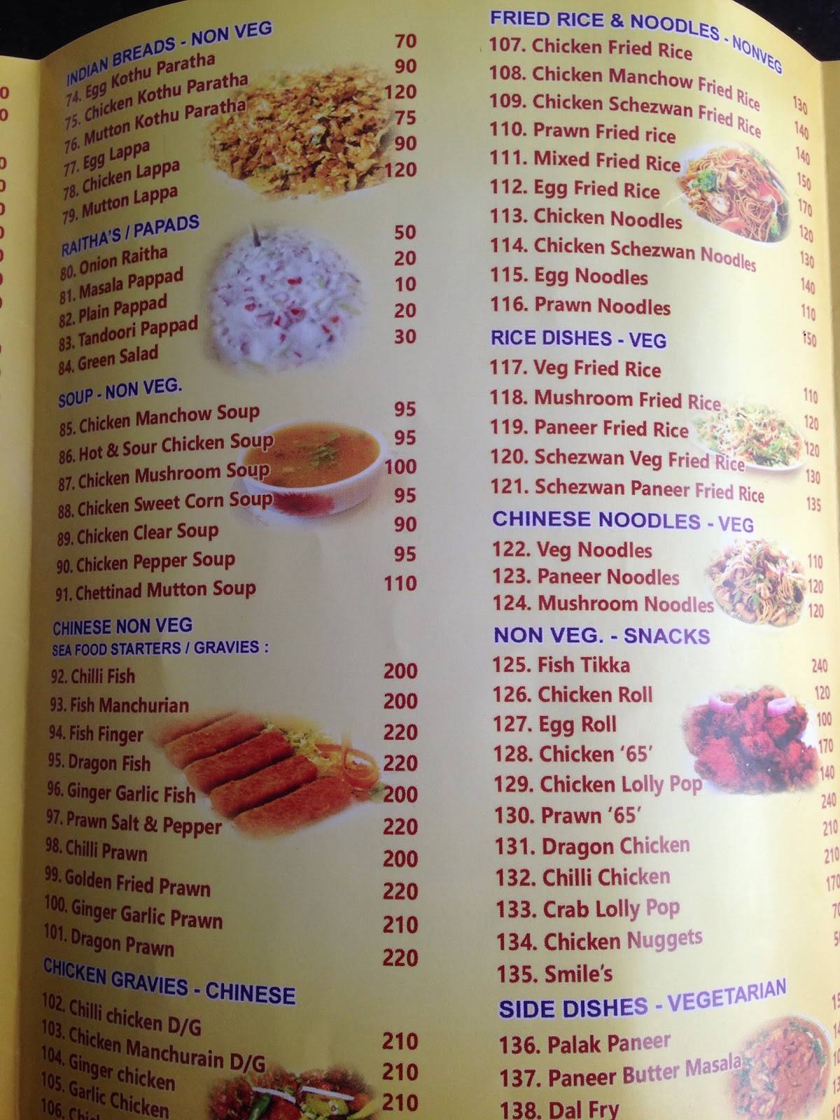 Menu at Richway Garden Restaurant, Adirampattinam