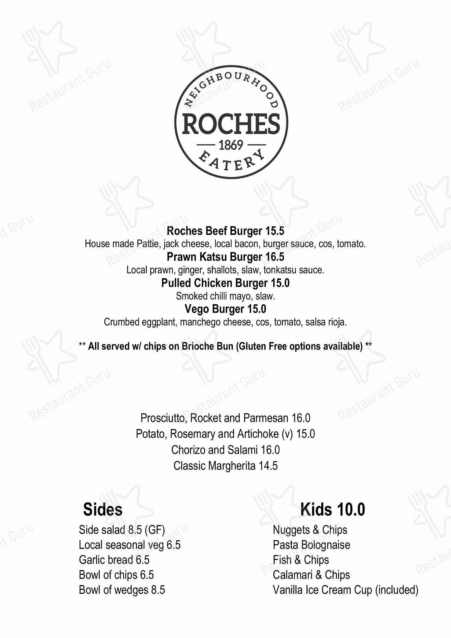 Menu at Roches Family Hotel pub & bar, Grafton