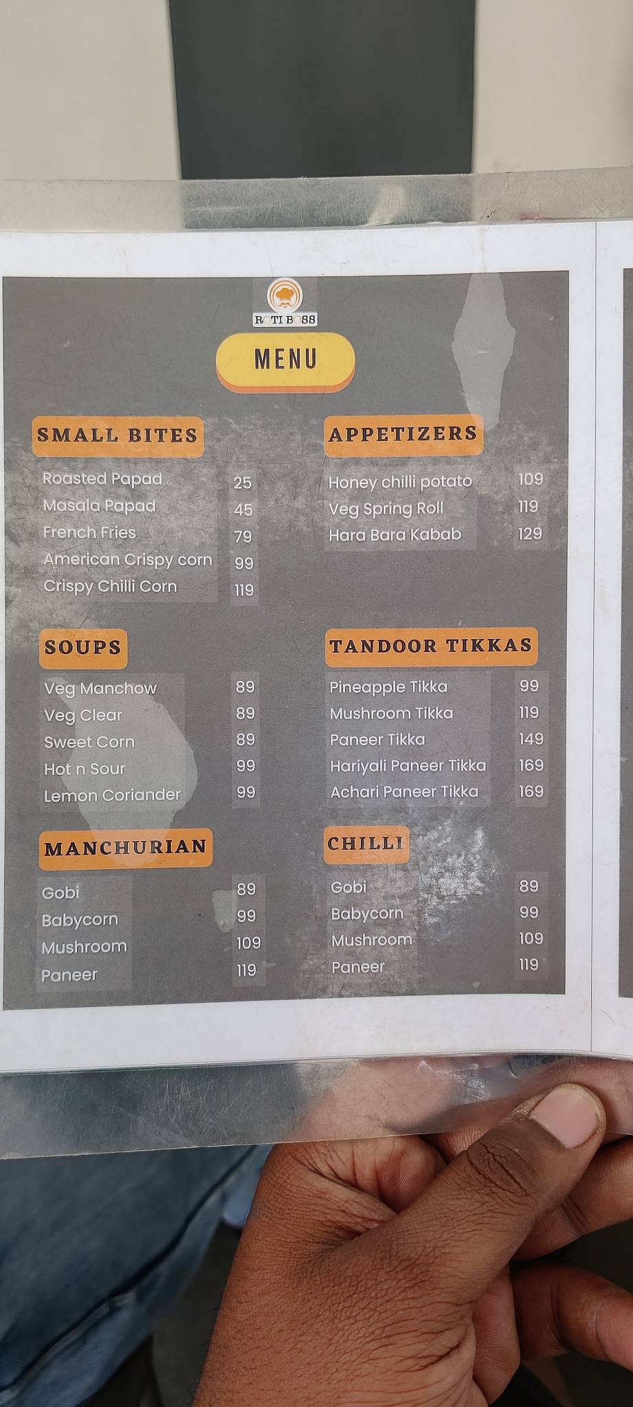 Menu at Roti Boss, Bengaluru