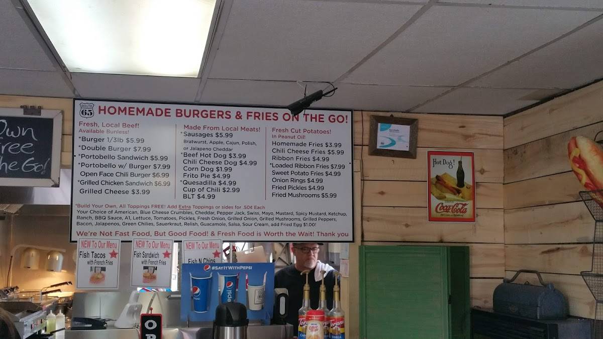 Menu at Route 65 restaurant, Orchard City