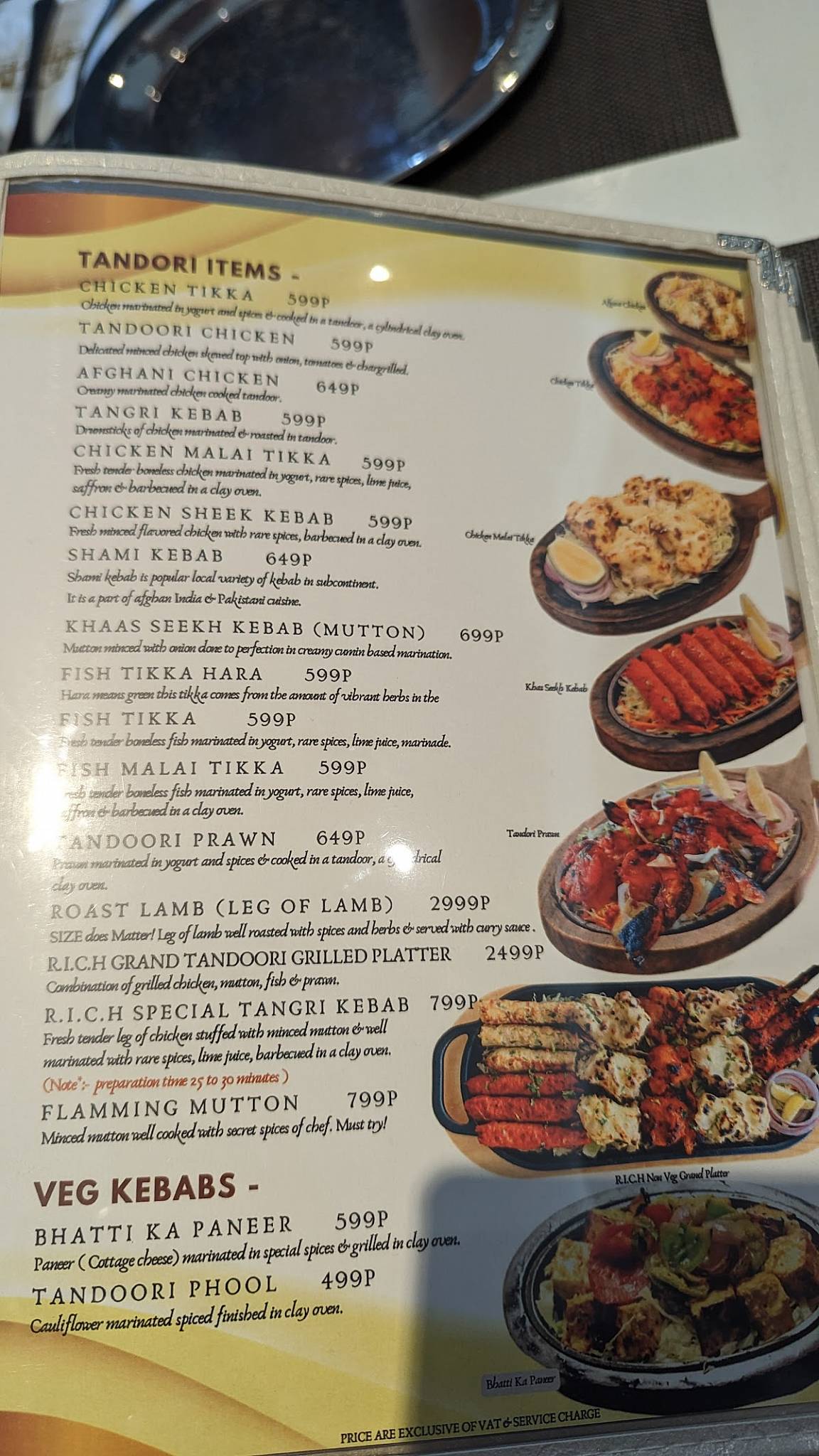 Menu at Royal Indian Curry House restaurant, Makati, General Luna