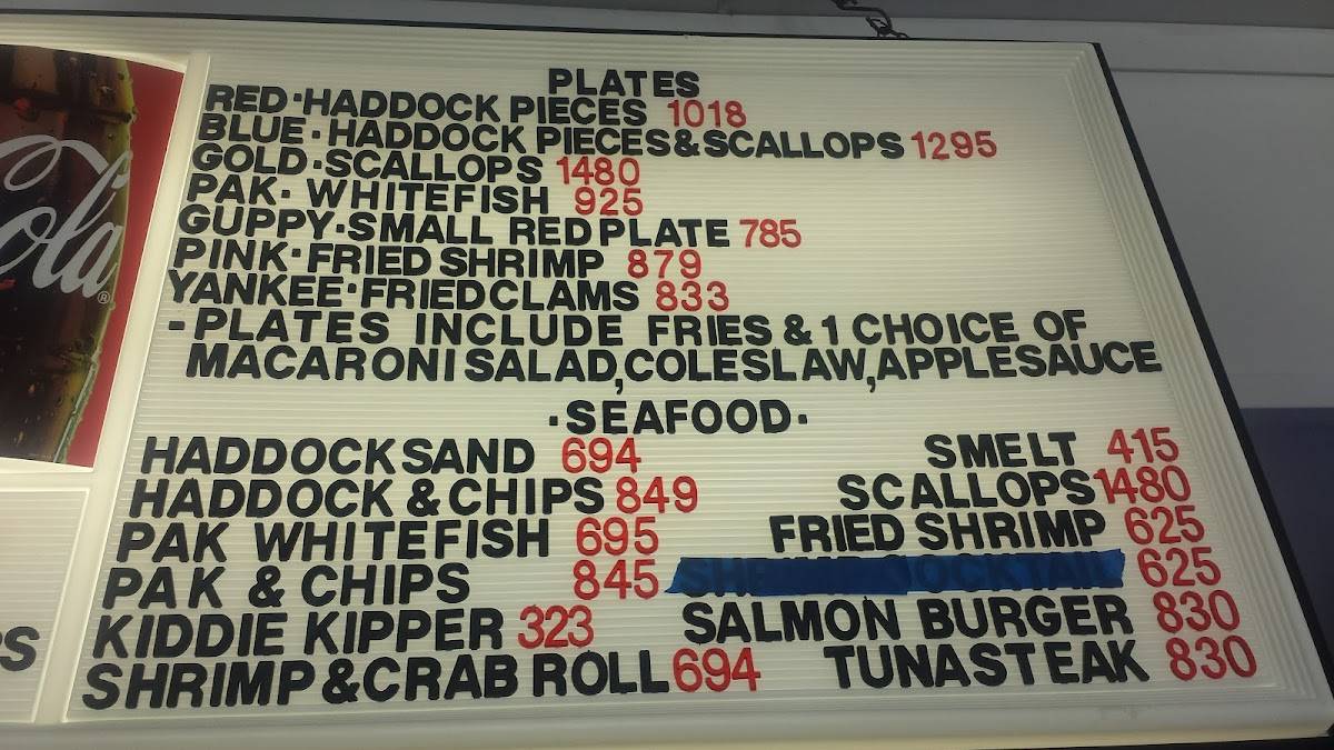 Menu at Rudy's Lakeside Drive-In restaurant, Oswego, 78 Co Rte 89