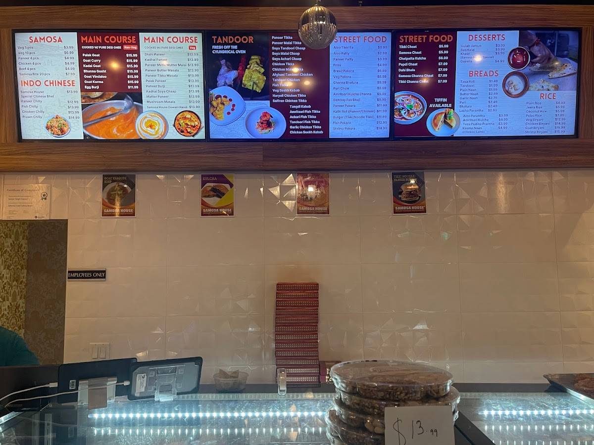 Menu at Samosa House Indian Cuisine - Fine Dining, Sweets, Catering ...