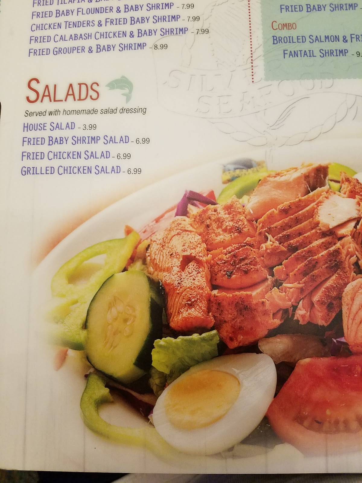 Menu at SILVER BAY restaurant, Simpsonville, 916 NE Main St