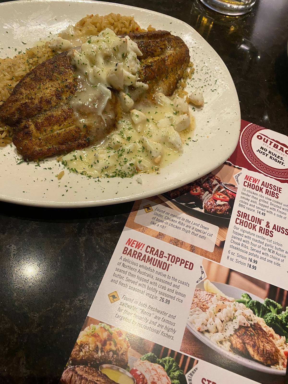 Menu at Outback Steakhouse, St. Peters, N Service Rd