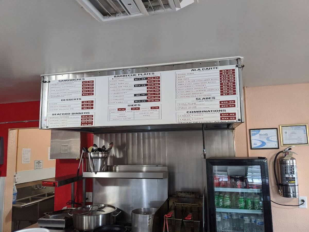 Menu at Carrie’s restaurant, San Bernardino