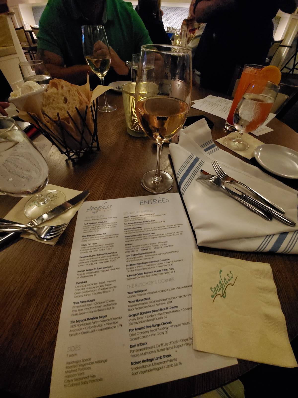 Menu at Seaglass Restaurant and Lounge, Salisbury