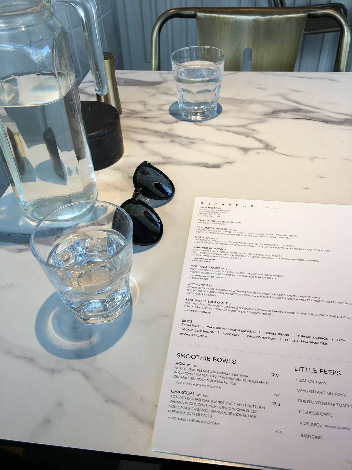 Menu at Second Wife cafe, Box Hill