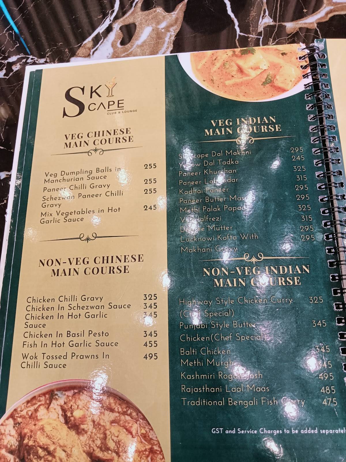 Menu at Skyscape Bar & Lounge, Ranchi