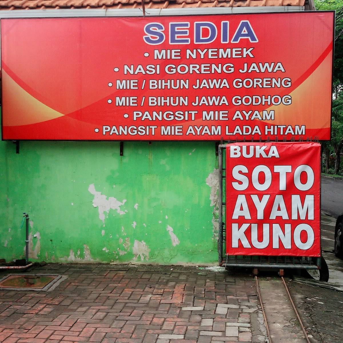 Menu at Soto Kuno Pak Poer restaurant, Surabaya