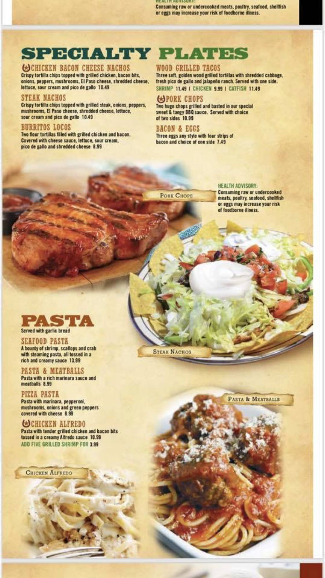 Menu at Black Stallion Steakhouse, Columbia