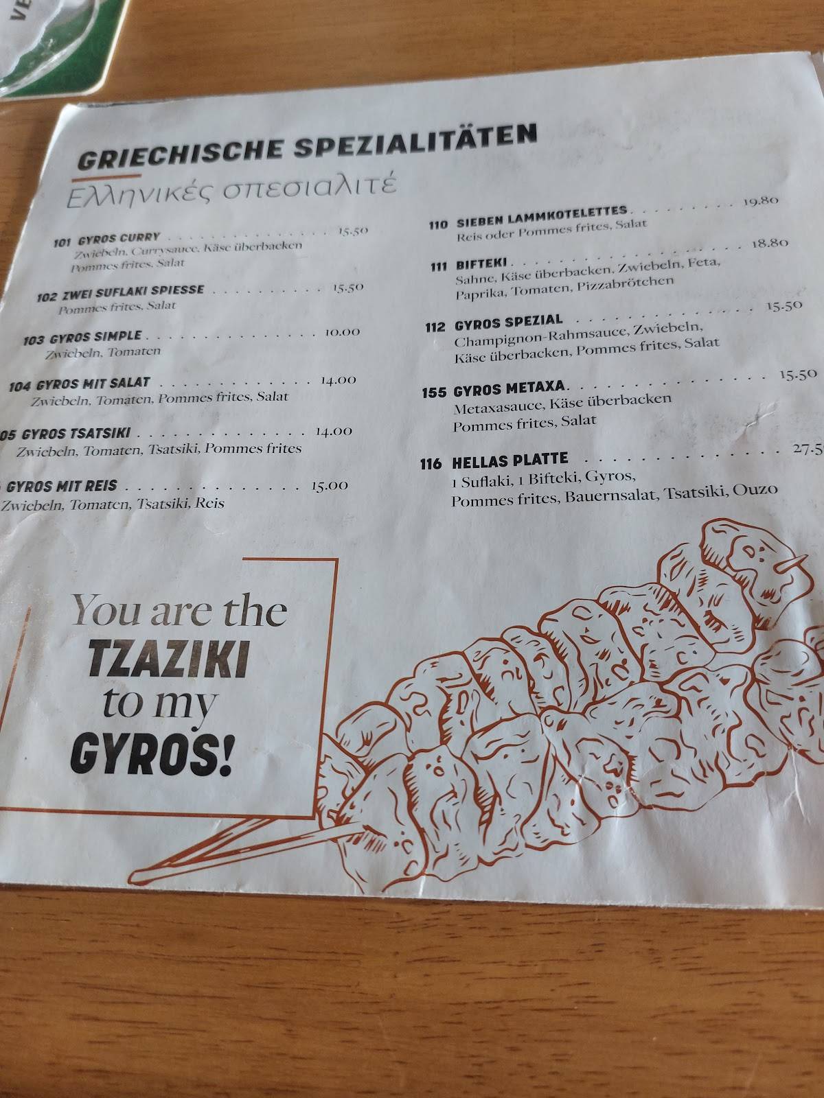 Speisekarte von Bei Stavros restaurant, Sundern (Sauerland)