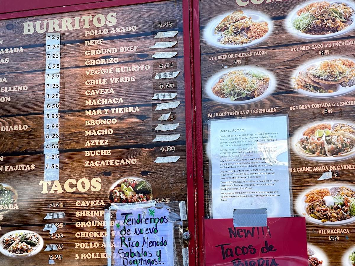 Menu at Super Oscar's Mexican Food restaurant, Newport