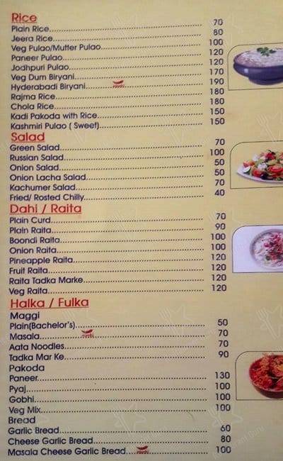 Menu at Surya's kitchen, Gurugram, G-114
