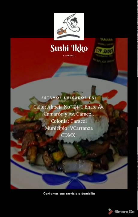 Carta del restaurante Sushi Ikko, Mexico