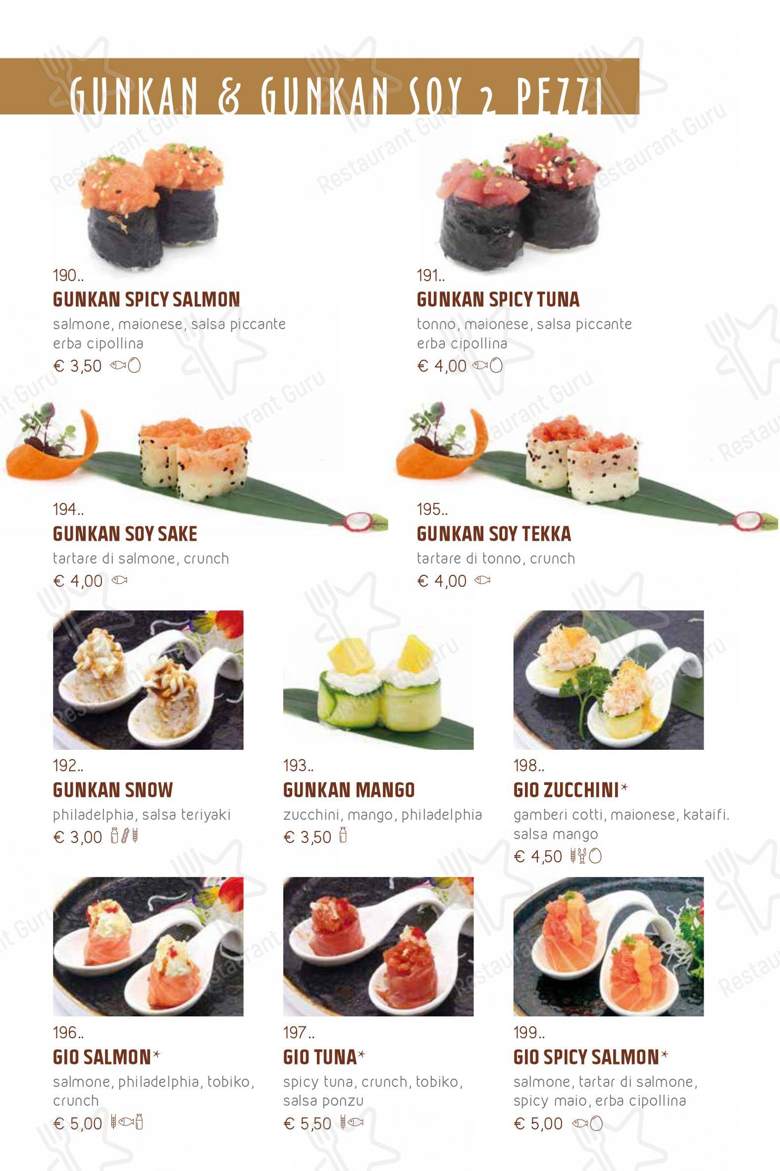 Speisekarte von Sushi shou fusion restaurant, Segrate