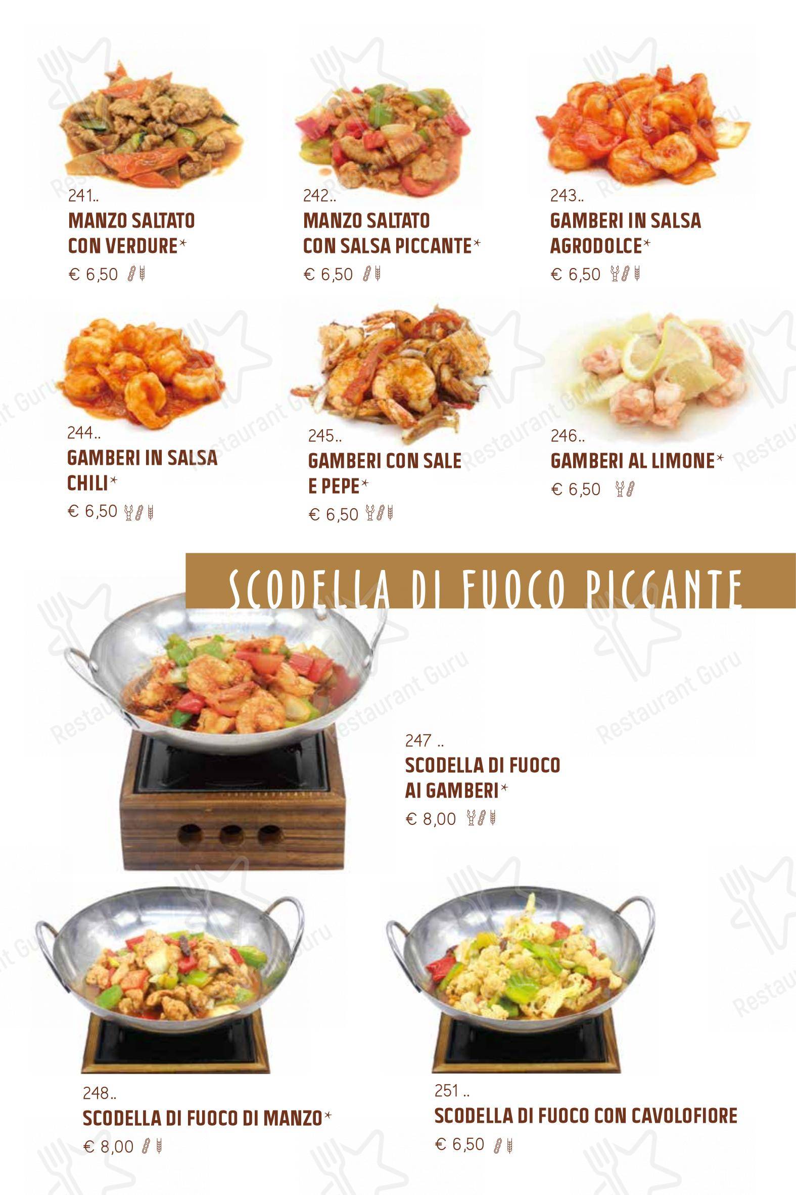 Menu da Sushi shou fusion restaurant, Segrate