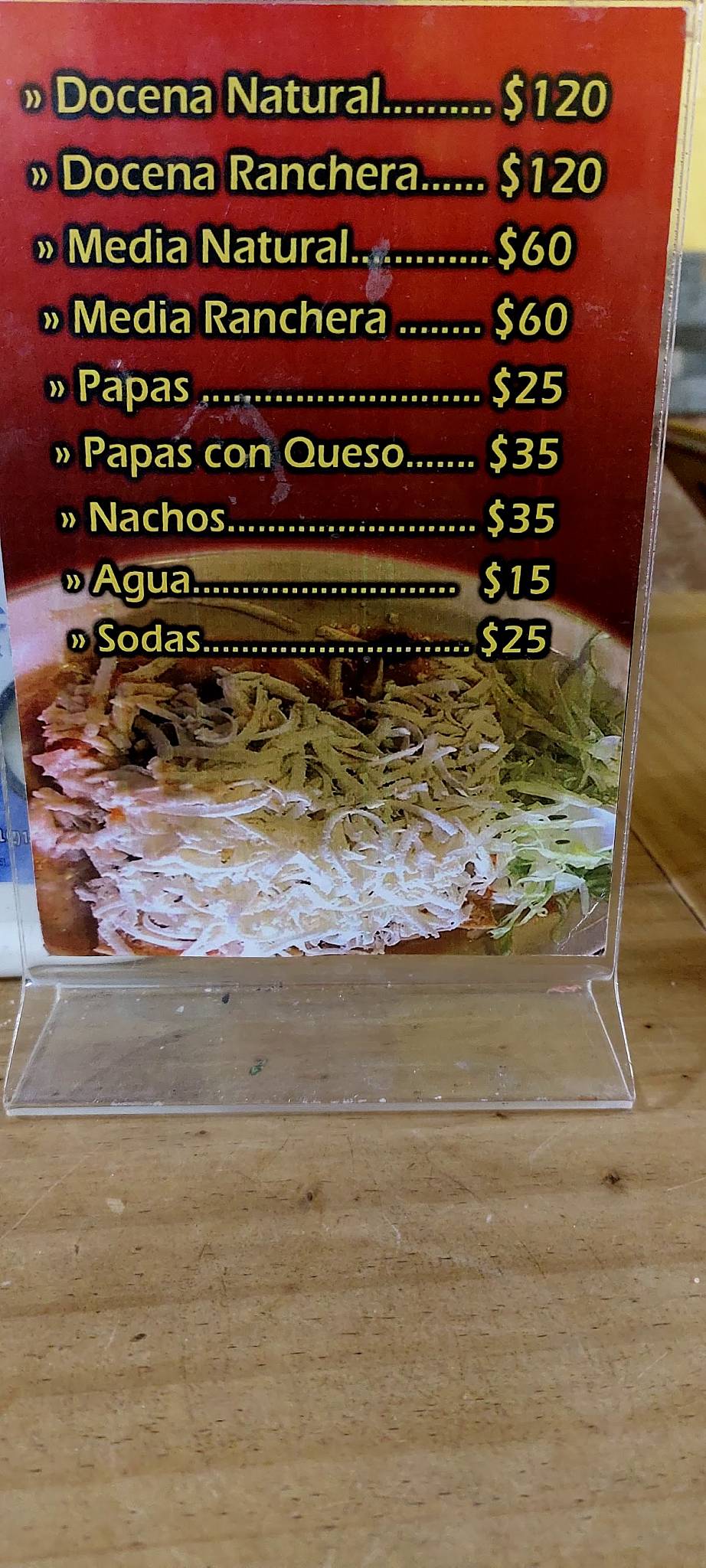 Carta del restaurante Tacos Aca Toy #2, Ciudad Acuña
